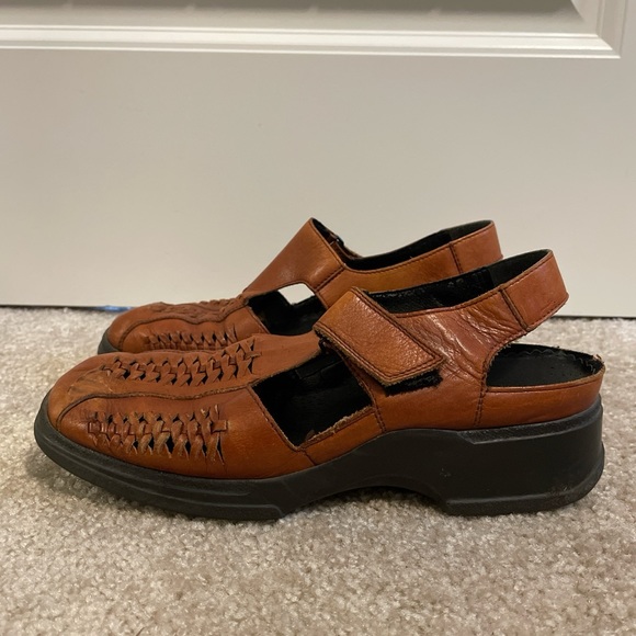 Rieker | Shoes | Rieker Womens Leather Tstrap Open Weave Sandals | Poshmark
